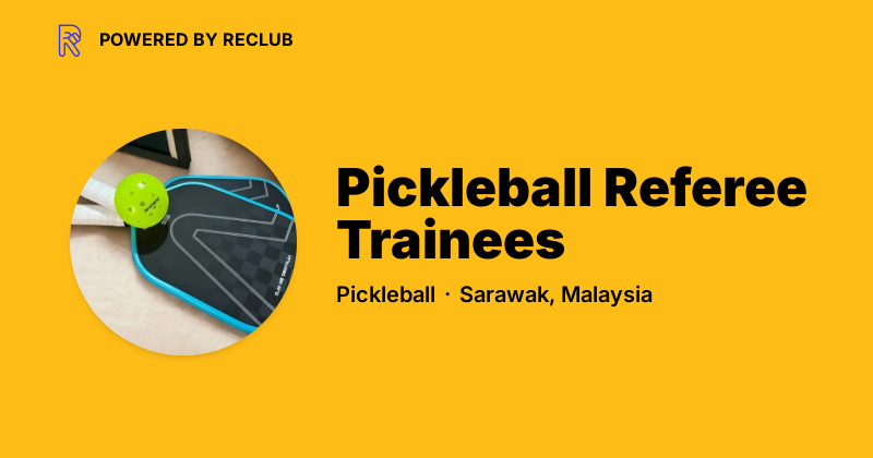 Pickleball Referee Trainees